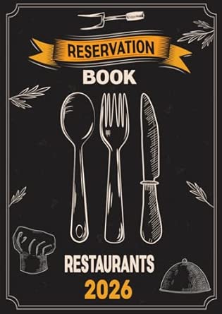 Reservation Book for Restaurants 2026: 2 pages per day for 365 days ...