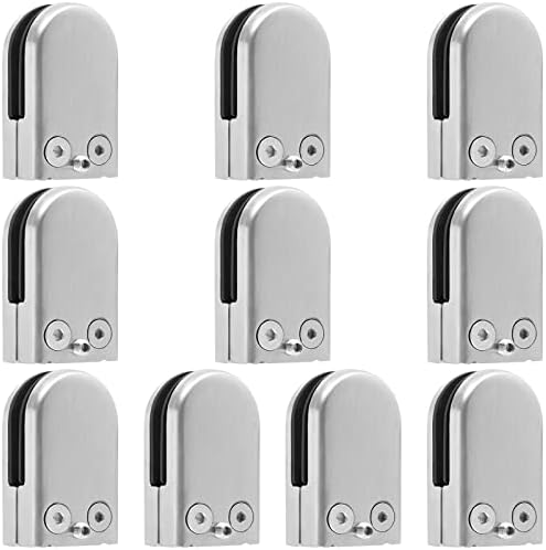 YKUKIZEE 10 Pcs 8-12 mm Glass Balustrade Clamps Adjustable Staircase ...