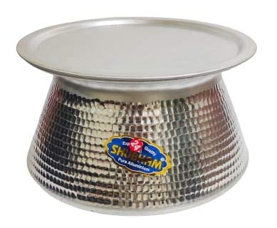 Buy Aluminum 12 Liter Biryani Rice Cooking Handi Pot Belly Shaped Degh ...