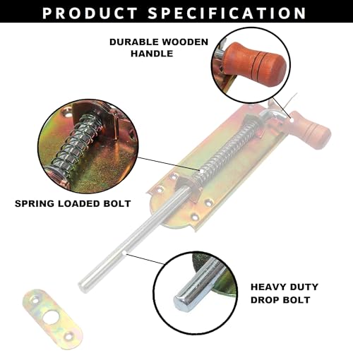 Cotarba Gate Drop Bolts Heavy Duty Gate Bolt Spring Loaded Bolt for ...