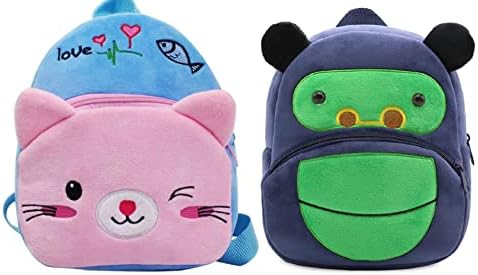 blue tree Cute Kids Backpack Toddler Bag Plush Animal Cartoon Mini ...