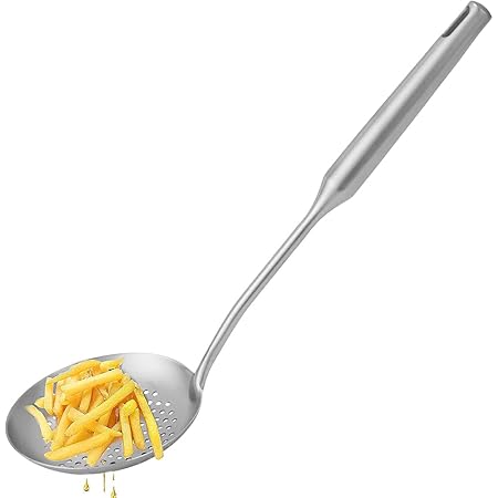 Skimmer Slotted Spoon,304 Stainless Steel Slotted Serving Spoons Large ...