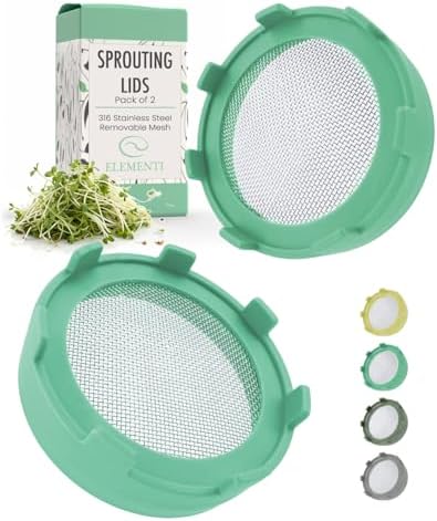 Amazon.com: Sprouting Lids for wide Mason Jars: Home & Kitchen