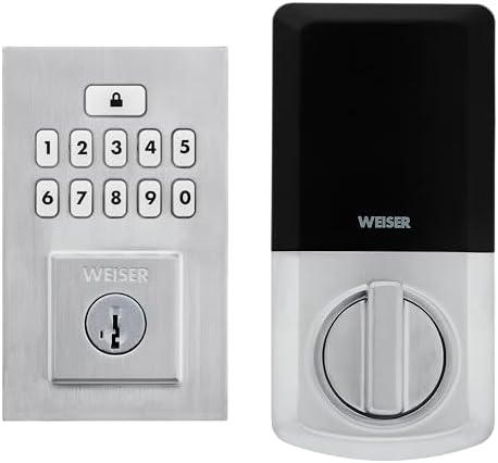 Weiser SmartCode Satin Chrome Keyless Entry Door Lock/Deadbolt Lock, 10 ...