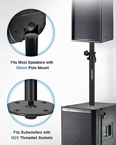 Snapklik.com : Vondynote Set Of 2 Short Speaker Poles For Subwoofer ...