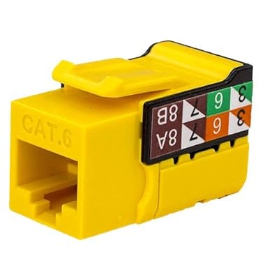 Buy CAT6 RJ45 Keystone Jack, V-Max Series - Yellow Color - 50 pack ...