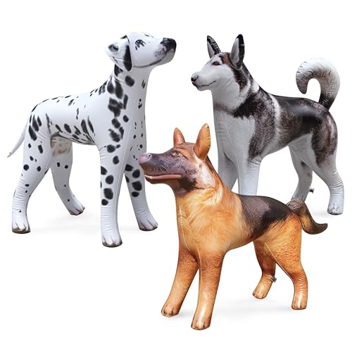 Snapklik.com : Inflatable Dog Trio: Husky, Dalmatian, German Shepherd ...