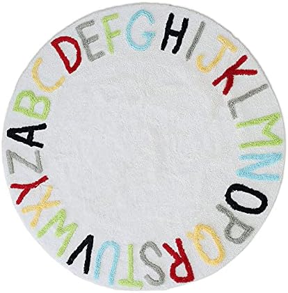 Amazon.com: ABC Round Rug for Kids Soft Alphabet Nursery Area Rug Boys ...