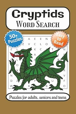 Cryptids Word Search Puzzles About Legendary Beasts & Mythical ...