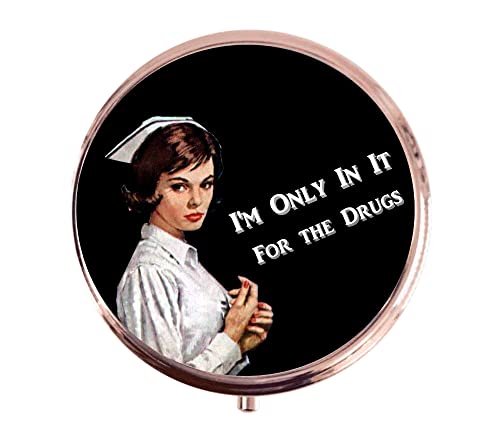 Amazon.com: Nurse Funny Pill box Pillbox Case Holder I'm Only in It for ...