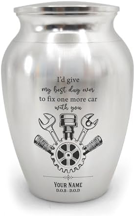 Amazon.com: Artsy Woodsy Personalized Mechanic Mini Urns Stainless ...