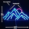 GMMLLG Dimmable Mountain Neon LED Light Sign, 16.9’’*8’’ Sunrise ...