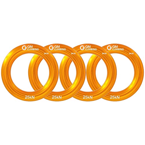 Snapklik.com : Gold Large Rappel Ring 25kN For Rock Climbing Arborist ...