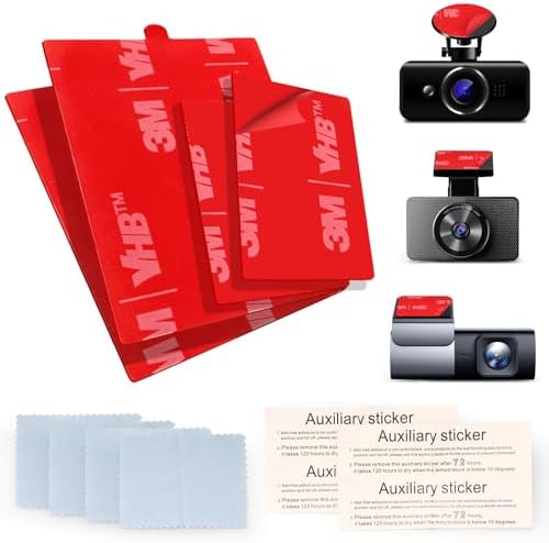 Amazon.com: 4Pcs Adhesive Sticky Pads for Dash Cam, 3M VHB Square Heat ...