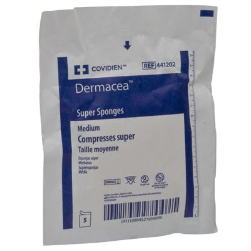 Amazon.com: Covidien 441412 Dermacea Non-Woven Sponges, 4-Ply, 4" x 4 ...