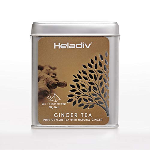 Amazon.com : Ginger Black Tea 15 Premium Tea Bags in a Tin by Heladiv ...