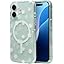 Amazon.com: ZAGG Milan Snap Case for iPhone 16 Pro - Floral Design on Clear Base, MagSafe ...