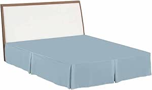 Amazon.com: Blue Bed Skirt Queen Size 16 Inch Drop with Split Corners ...