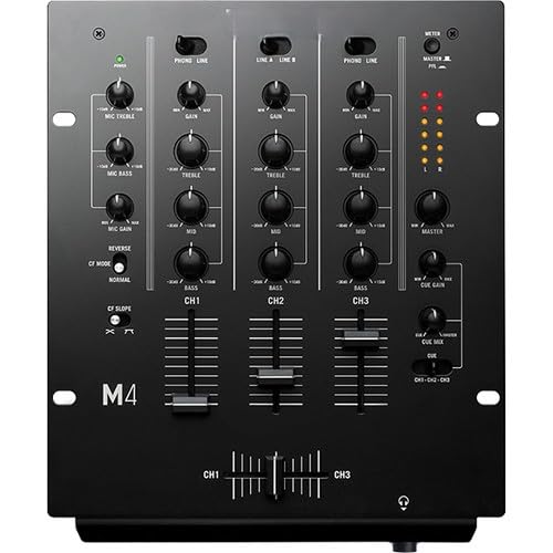 ProMix M4: Three-Channel DJ Mixer with Precision EQ and USB ...