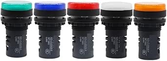 Amazon.com: A22-LCLED220-G/R/W/Y/B Compact Indicator Light(A22-LCLED220 ...