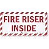 SmartSign - LB-1530-RA-05x10 "Fire Riser Inside" Sign | 5" x 10" 3M ...