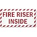 SmartSign - LB-1530-RA-05x10 "Fire Riser Inside" Sign | 5" x 10" 3M ...