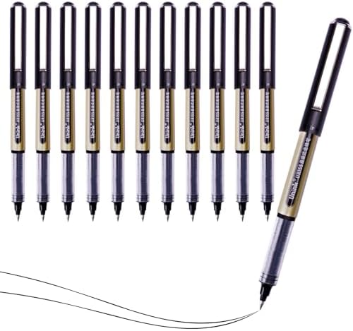 Amazon.com: EYEYE UR155 1.0mm Ultra Fluency Rollerball Black Ink Pens ...