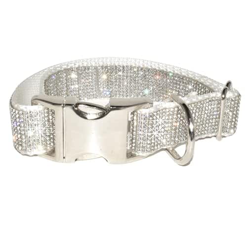 Amazon.com: Bling Wedding White Dog Collars for Small Dogs, Large ...