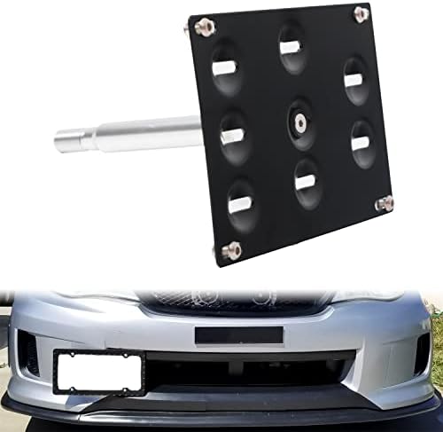 Amazon.com: Dewhel JDM Front Bumper Tow Hook License Plate Mount ...