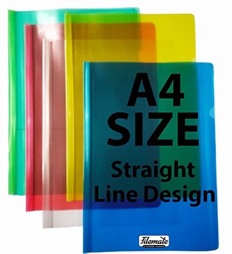 Filemate Plastic Strip File(Pack of 100 pcs)(A4 Size: 12 X 8.5 inch ...