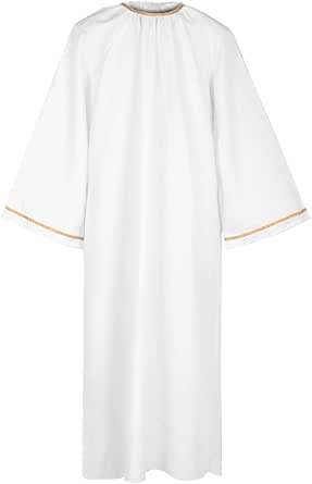 Amazon.com: Yanmao Mens Good Omens Angel Robe Aziraphale Costume White ...