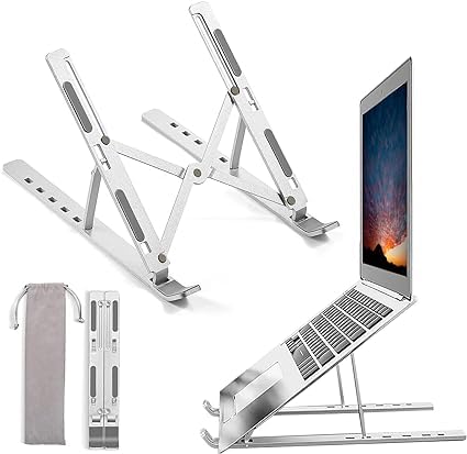 Redclip Laptop Stand, Laptop Holder Riser, Adjustable Aluminum Foldable ...