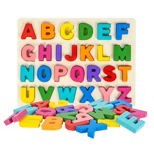 BUCKETLIST®Alphabet Puzzle,ABCD Capital Letter Puzzles for Toddlers 1 2 ...
