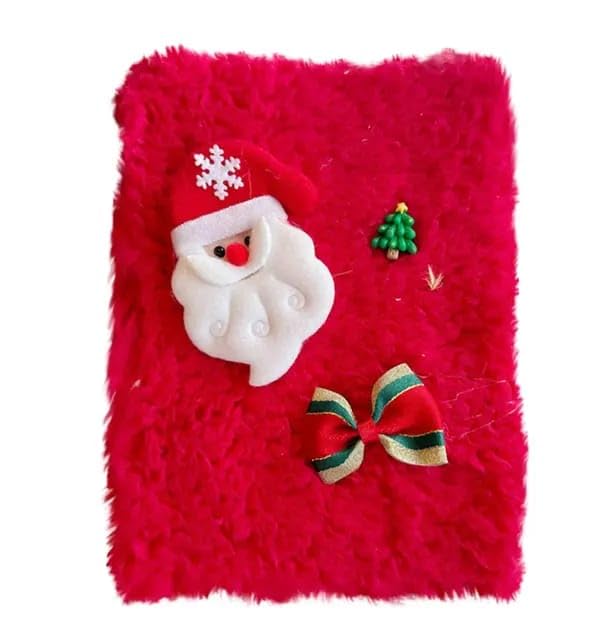 AMANAVNI Christmas Fur Diary, Diary Notebook, Santa Claus Gift ...