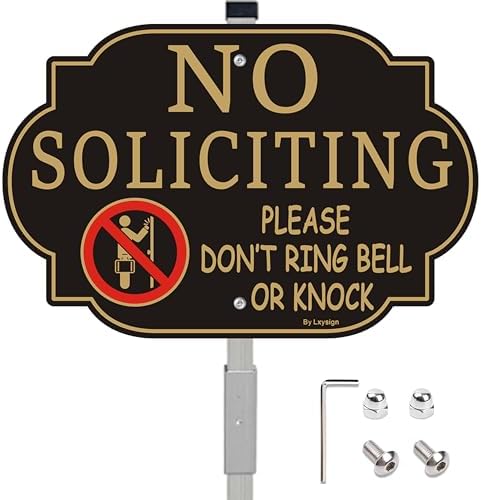Amazon.com : No Soliciting Sign for House with Stake, All Aluminum No ...