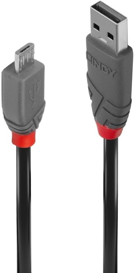 LINDY 36730 0.2 m Anthra Line USB 2.0 Type A to Micro-B Cable - Black ...