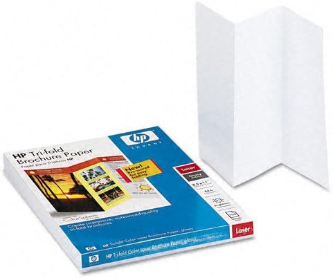Amazon.com : Hp Tri Fold Laser Brochure Paper, 150 St, 8.5 X 11 : Photo ...