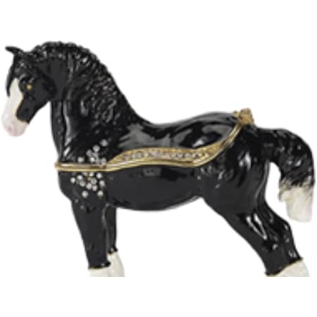 Amazon.com: PGI Traders Enameled Horse Collectible Box | Handmade Metal ...