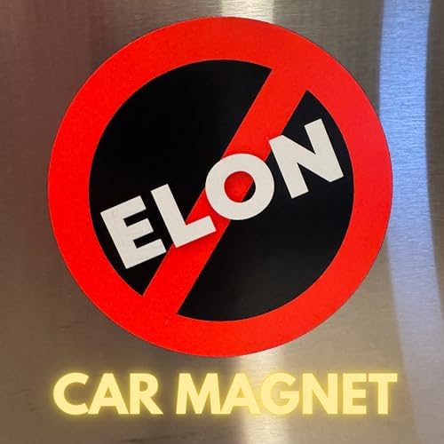 Amazon.com - Anti Elon Round NO Bumper Sticker for Tesla Owners Musk ...