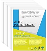 Amazon.com : 50Pcs 11" x 14" Poster Board White Small Poster Board Bulk ...