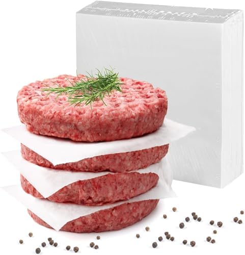 GWHOLE 500 Pcs 11cm Non Stick Burger Press Wax Discs Burger Paper ...