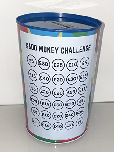 Money Tin Challenge Sticker Only (Blue, 600) : Amazon.co.uk: Stationery ...