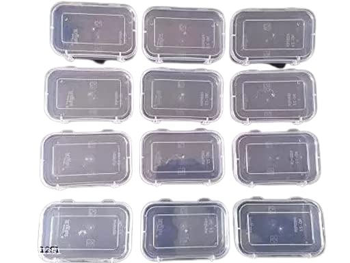 Buy Small Containers Plastic Clear Boxes with Lock lid 100 ml Online at ...