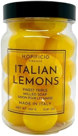 Amazon.com : Italian Lemons 18 pc Mini Hand Soap, Jar of Triple Milled ...