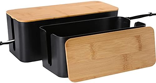 Zimoer Cable Box Range Cable Rangement,Boîte pour câbles, Boîte Cache ...