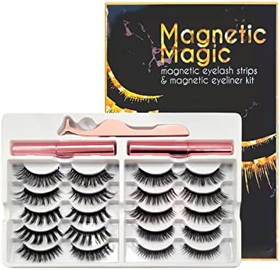 Amazon.com: Amber Lash Magnetic Magic Lashes with Eyeliner, Most ...