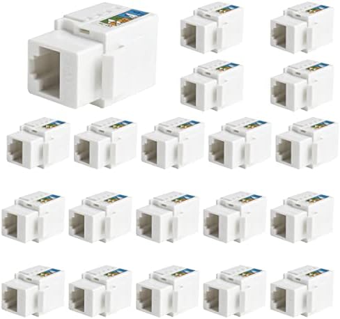 Amazon.com: CableCreation Cat6 Keystone Jack RJ45 Keystone Jack, 20 ...