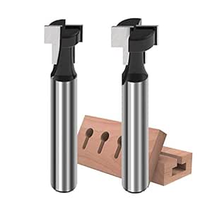 SUSOTA 1/4 Inch Shank Hex Bolt T Slot Keyhole Router Bit Set - 3/8 & 1/ ...