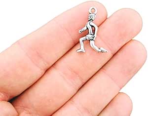 Amazon.com: Bohemian Findings BULK 50 Runner Charms Antique Silver Tone ...