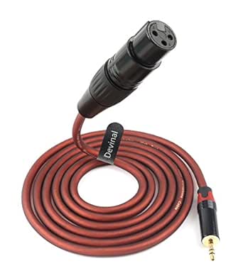 Devinal Balanced 3.5mm 1/8 inch Mini Jack TRS Stereo Male to XLR Female ...